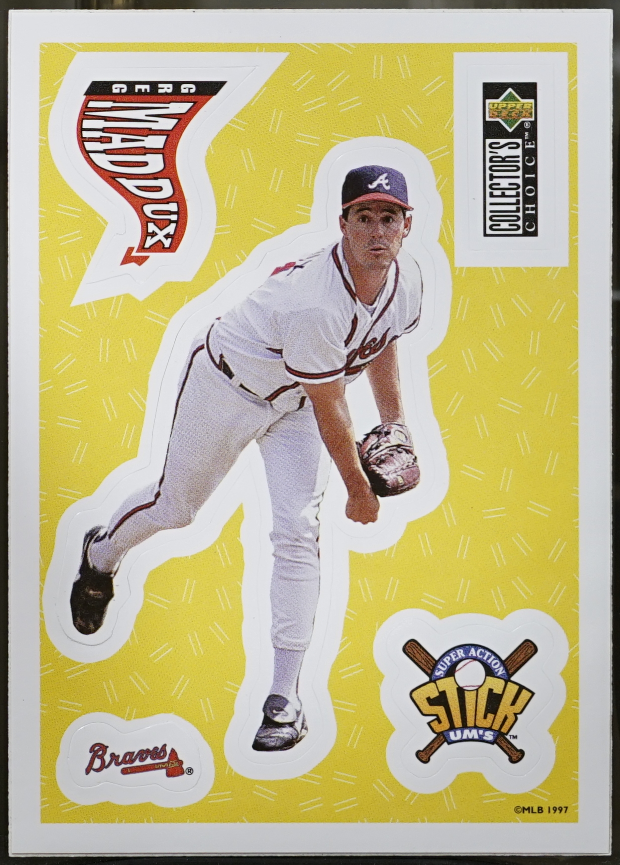 1997 Collector's Choice - Stick'Ums (Hobby) Baseball Greg Maddux #23 NM ...