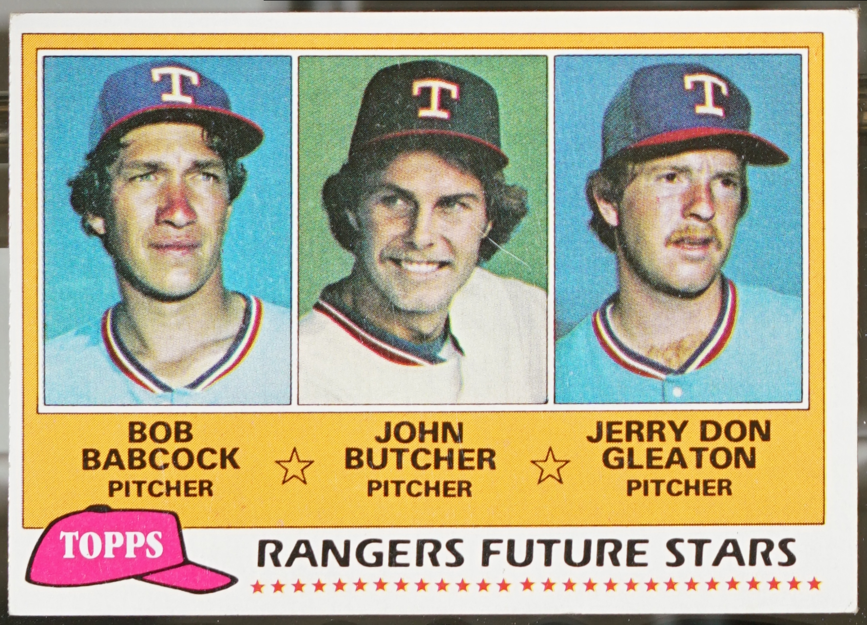 1981 Topps Baseball Rangers Future Stars (Bob Babcock / John Butcher ...
